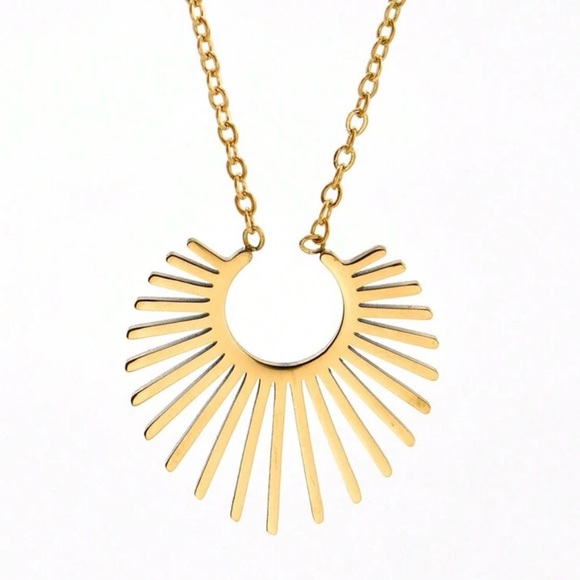 Jewelry | Sun Goddess Half Sun Semicircle Arc Spiky Radiating Sunbeams ...
